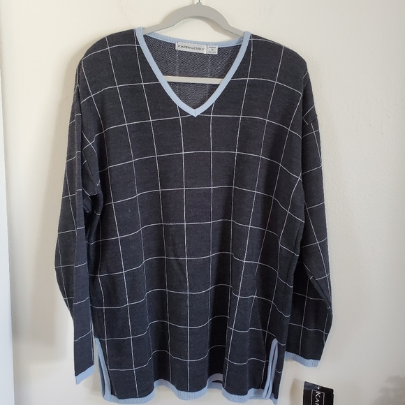 Karen Lessly | Sweaters | Karen Lessly 0 Acrylic Window Pane Sweater ...